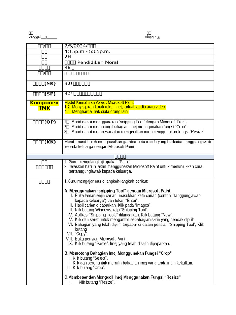 ERPH TMK PM TAHUN 2 (UNIT 3) | PDF