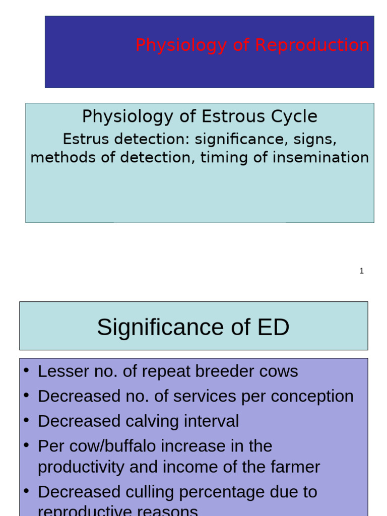 12-TheR Estrous Signs & Methods of Detection | PDF | Reproduction ...
