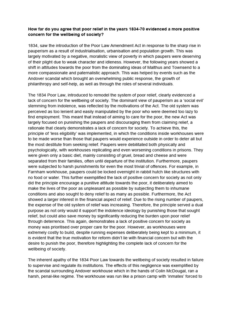A Level History - Poor Relief | PDF | Poverty | Poverty & Homelessness