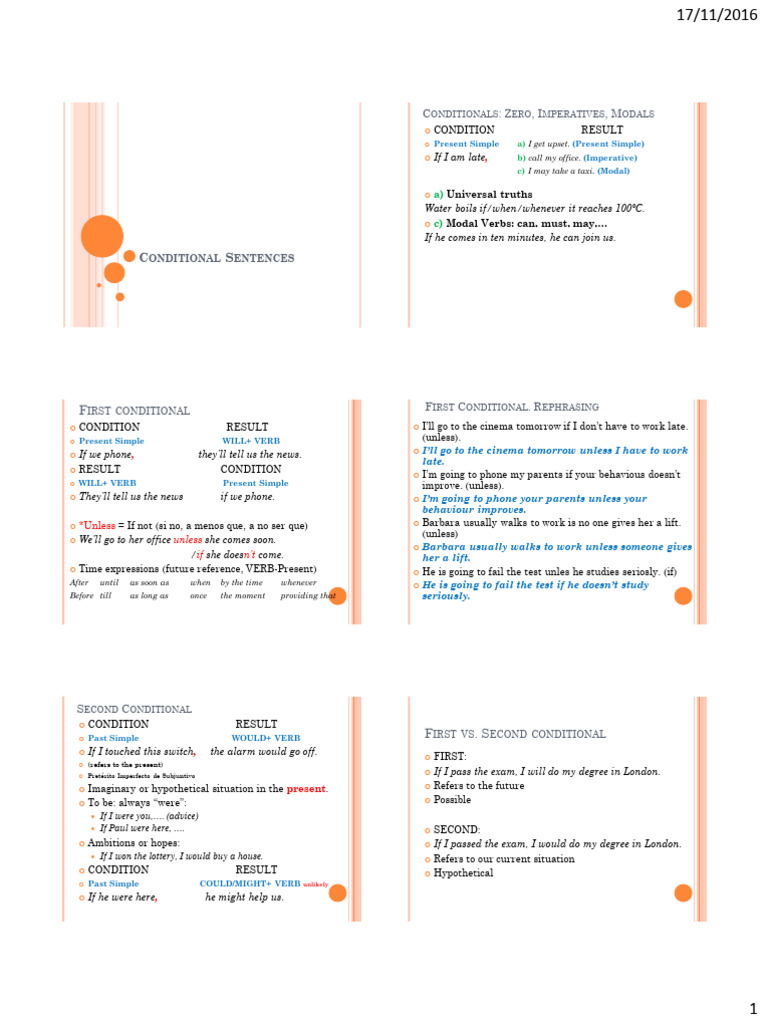 Conditional Sentences. Theory and Practice | PDF | Perfect (Grammar) | Linguistic Typology