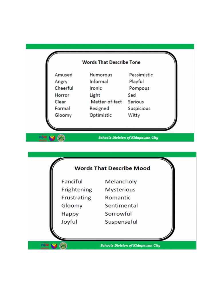Learning REsources 6a - TONE AND MOOD | PDF