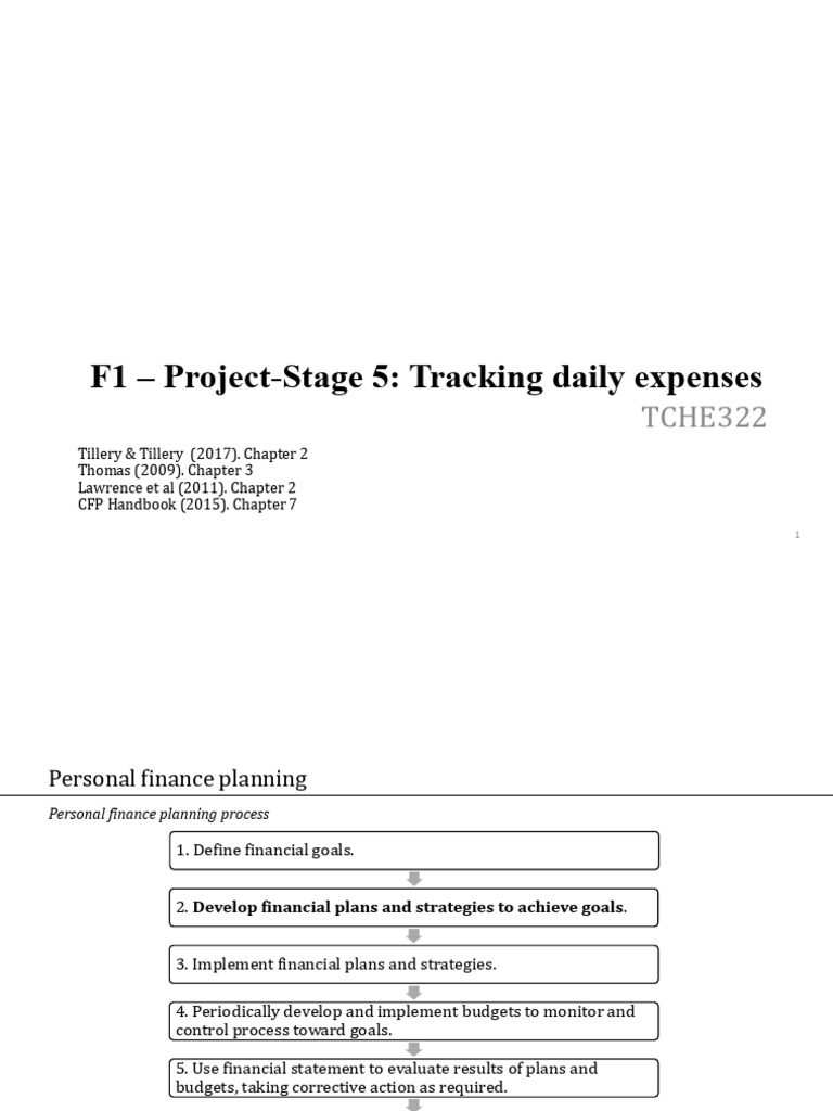 Fin1- Stage 5 Tracking Daily Expenses | PDF | Expense | Income