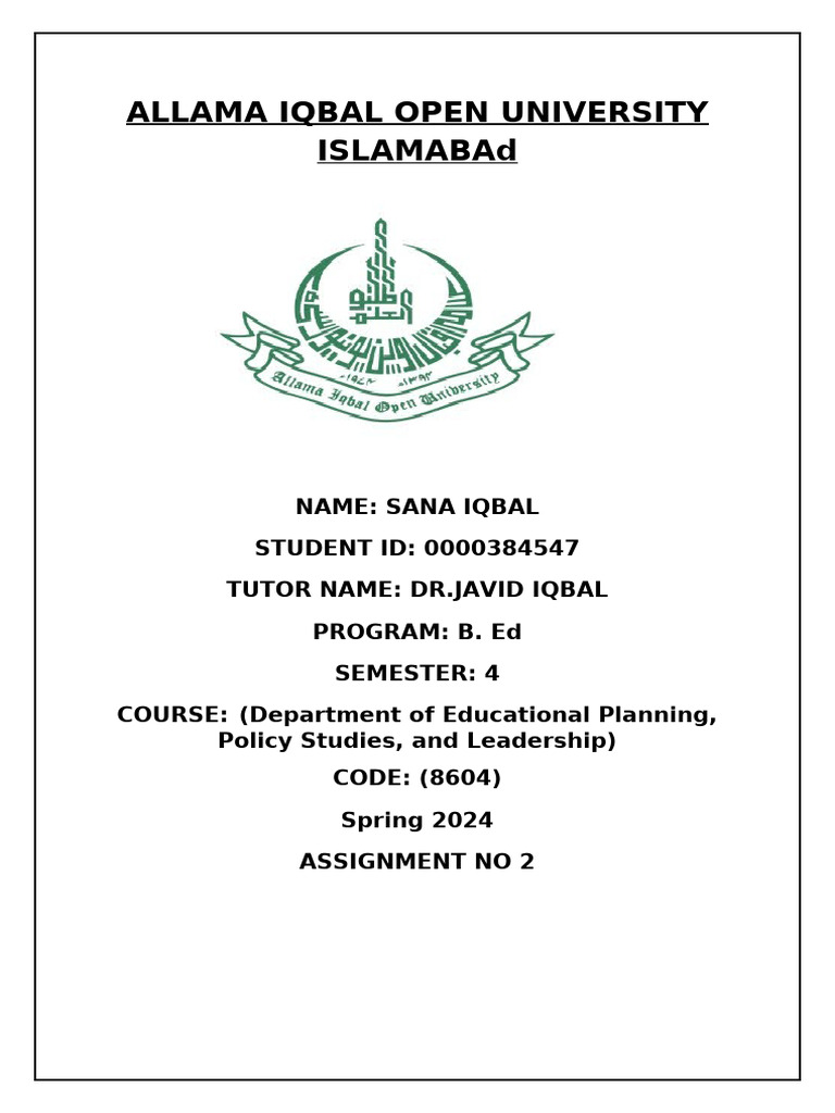8604(2) Assignment | PDF | Sampling (Statistics) | Survey Methodology