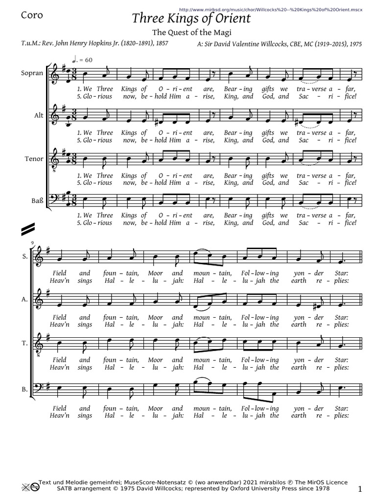 WillcocksWe Three Kings of Orient | PDF | Biblical Magi