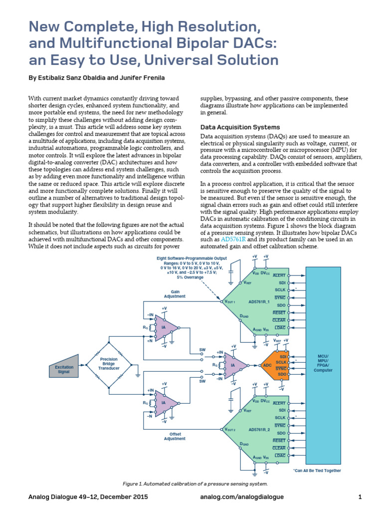 Multifunctional Bipolar DACs | PDF | Analog To Digital Converter | Programmable Logic Controller