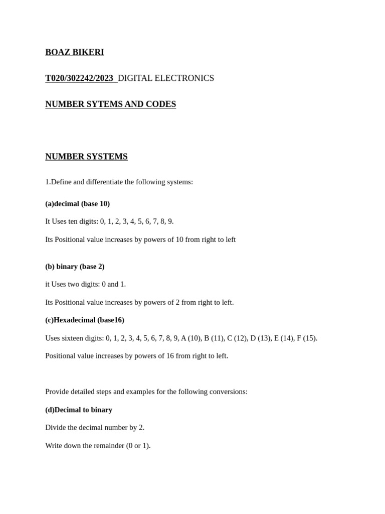 Assignment Digital Electronics 1 Pdf Binary Coded Decimal Ascii