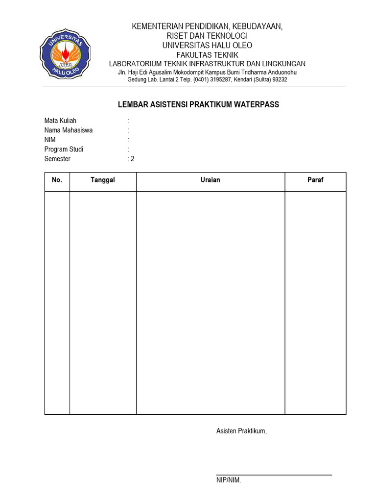 kartu asistensi arul | PDF