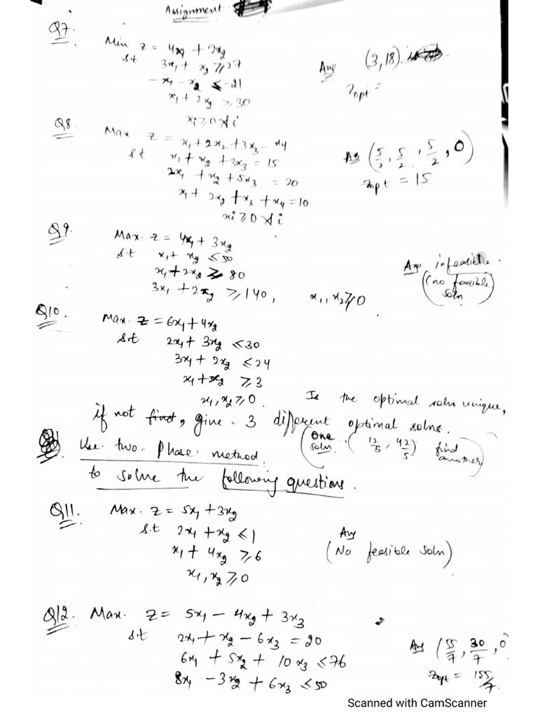 Assignment On Simplex Method - 1 | PDF