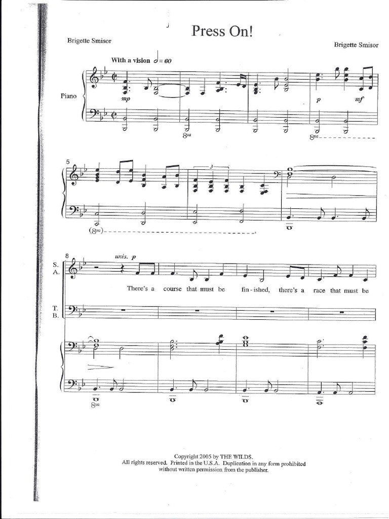 CHOIR PIECE - Press On | PDF