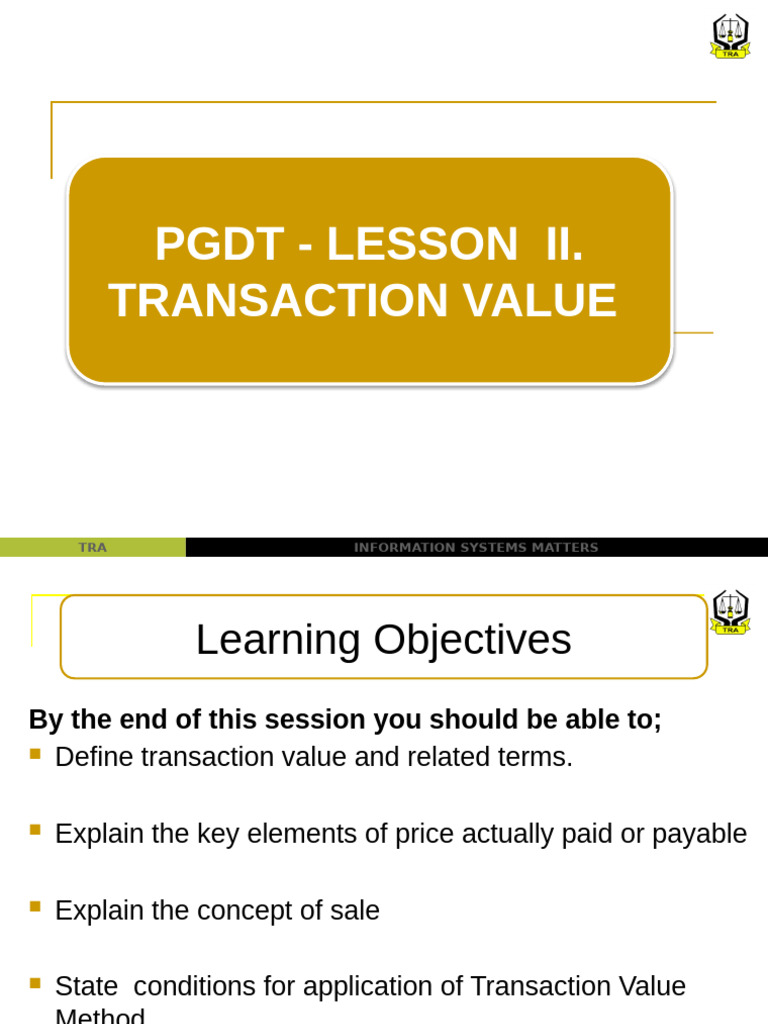ACV - PGDT - II - The Transacion Value | PDF | Prices | Discounts And ...