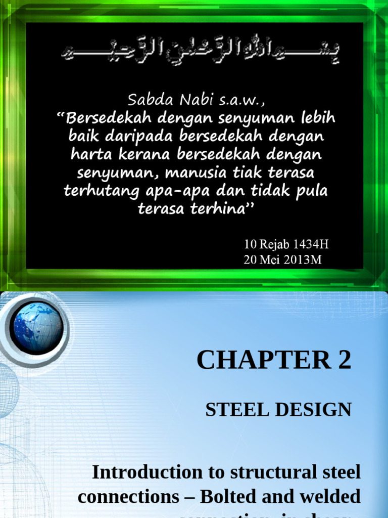 5-Structural Steel Connections - Bolted and Welded Connection in Shear | PDF | Screw | Welding