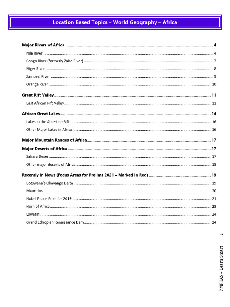 Geography Insights for IAS Prep | PDF | Nile | Mauritius