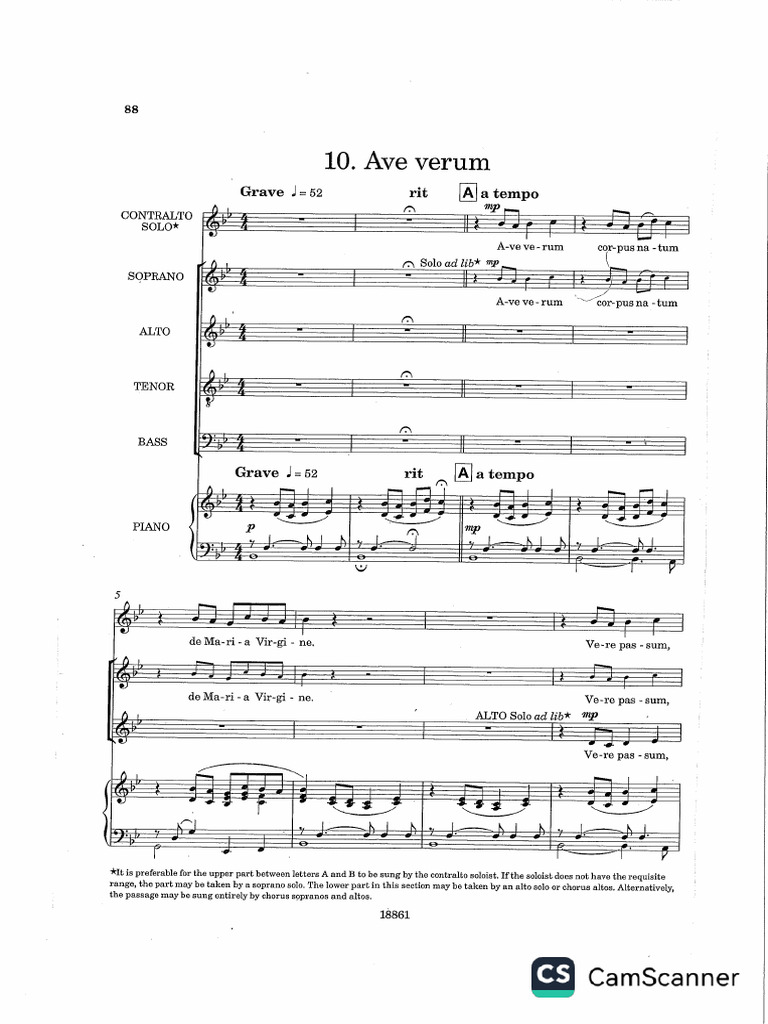Ave Verum | PDF | Human Throat | Choral Music