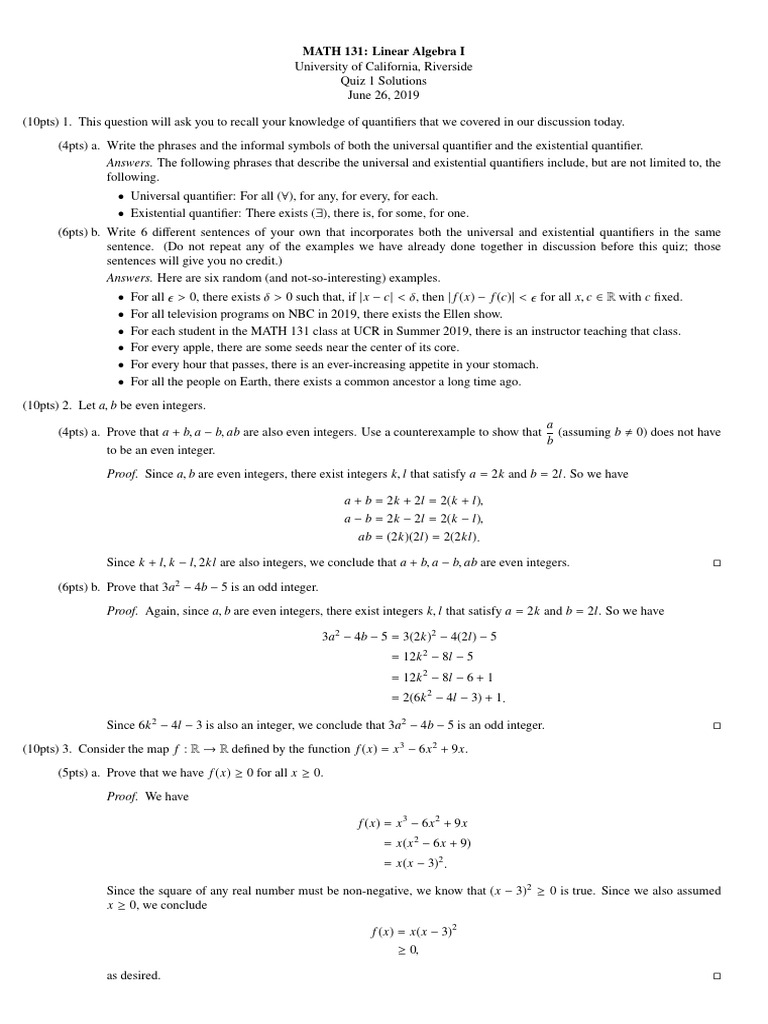 Quiz 1 Solutions | PDF | Logic | Semantics Quiz 1 Solutions | PDF | Logic | Semantics