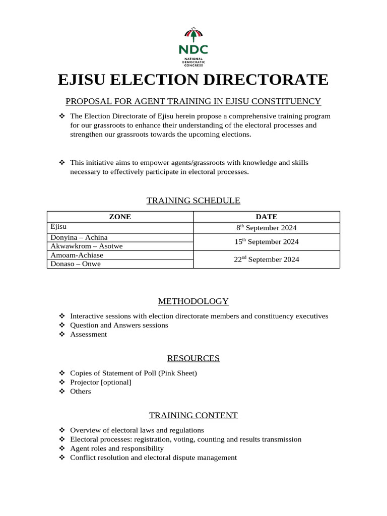 PROPOSAL - Election Committee | PDF