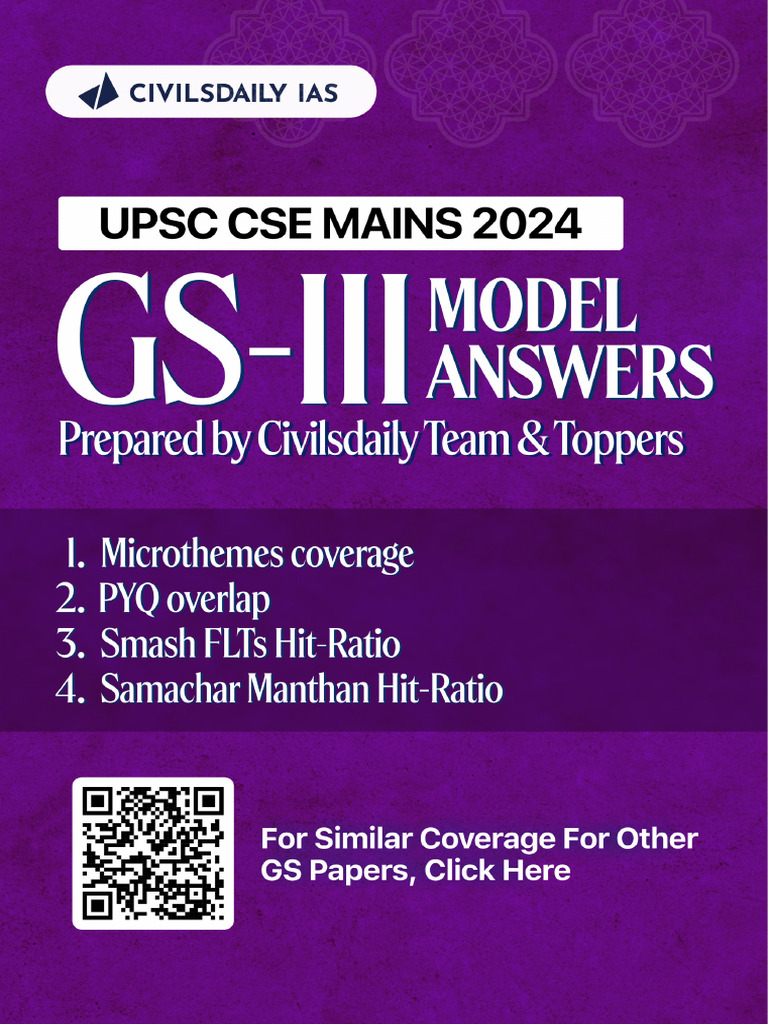 GS3 UPSC2024Mains Model Answers | PDF | Inflation | Monetary Policy