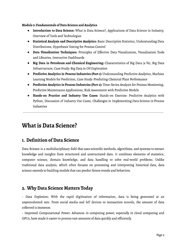 Fundamentals of Data Science and Analytics | PDF