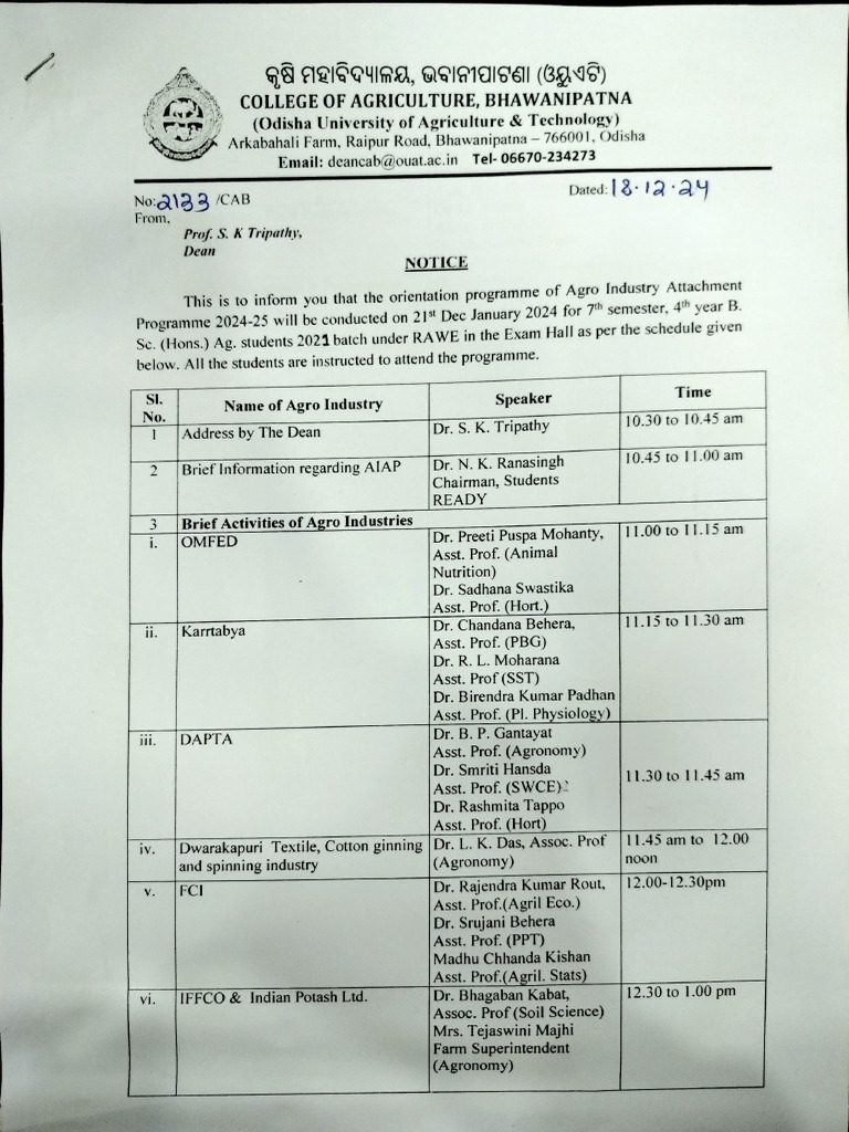 Notice AIAP 2024-25 | PDF | Agriculture