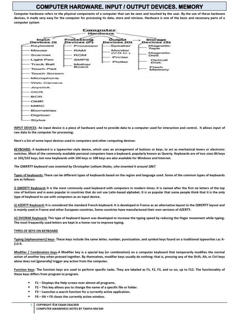 Hardware Notes + MCQS - 45530797 - 2024 - 10 - 28 - 18 - 06 | PDF ...