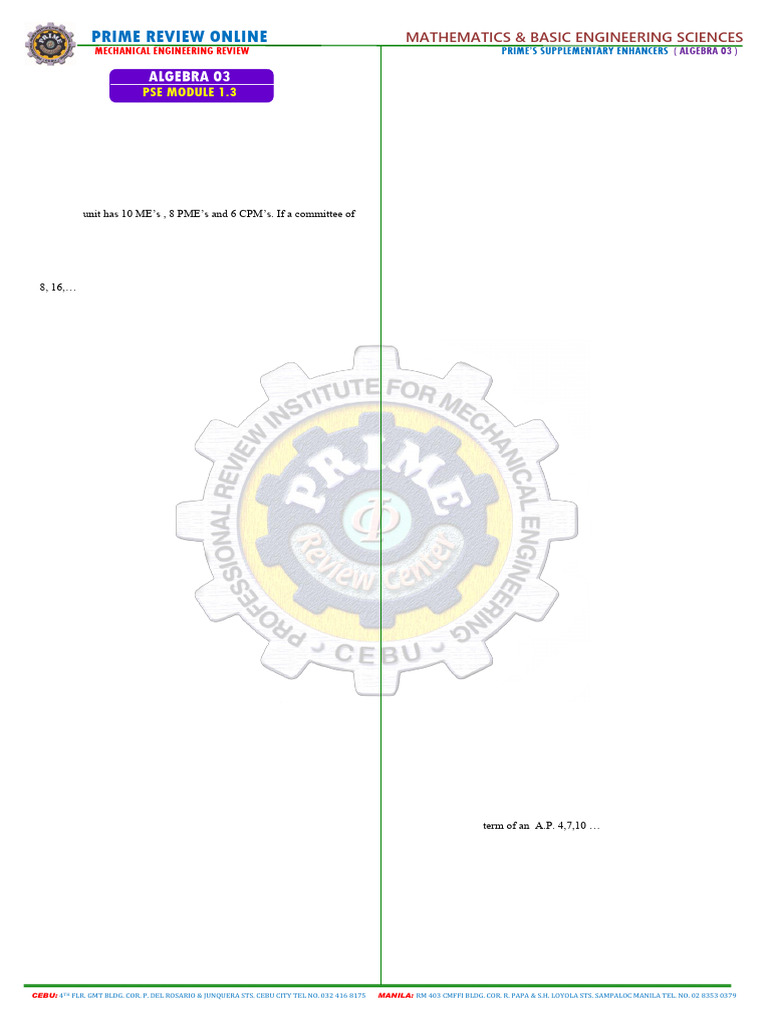Algebra 03 (Module 1.3) | PDF | Volt | Electric Power Transmission