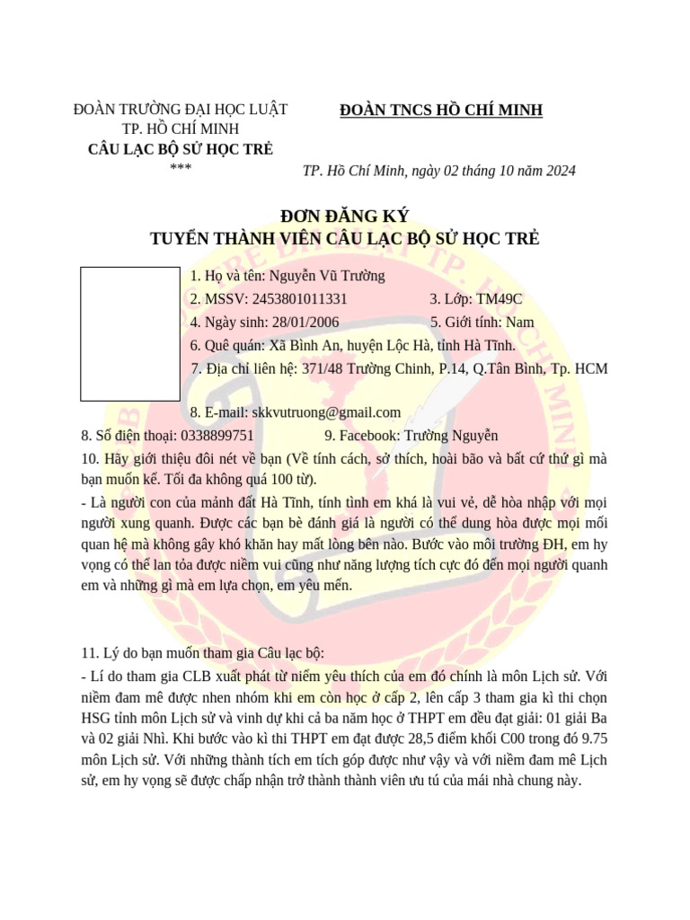 Đơn-đăng-ký-tuyển-thành-viên-SHT-2024 - 2025 | PDF