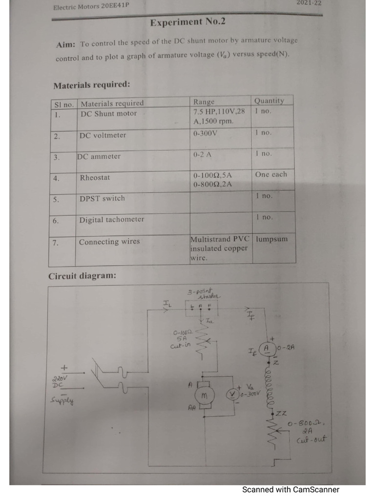 Exp 2 Electric Motors - 1 | PDF