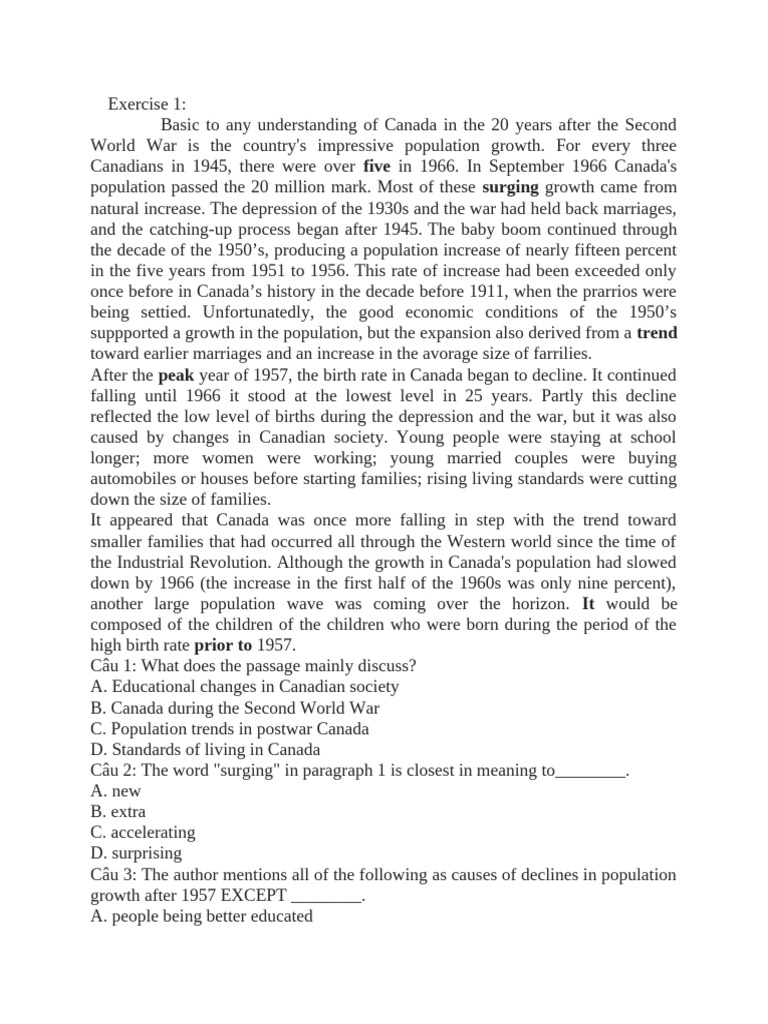 Exercise 1 | PDF | Economies