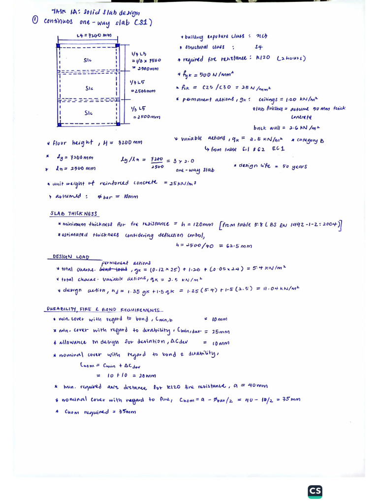 Continuous Slab One Way | PDF