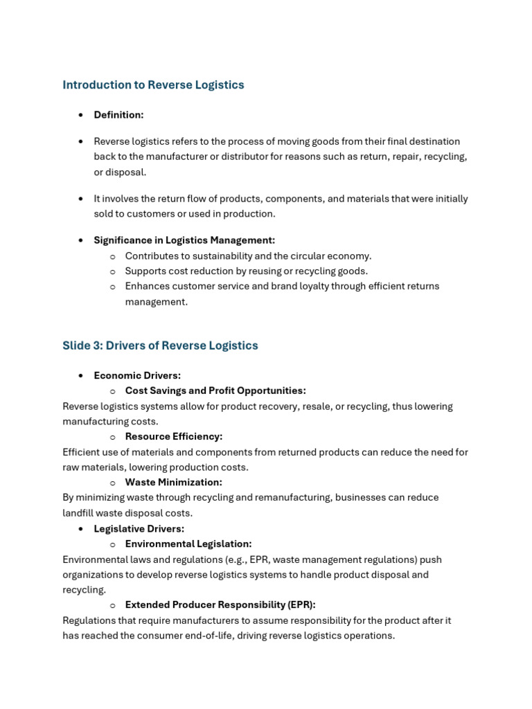 logistics summary | PDF | Internet Of Things | Logistics