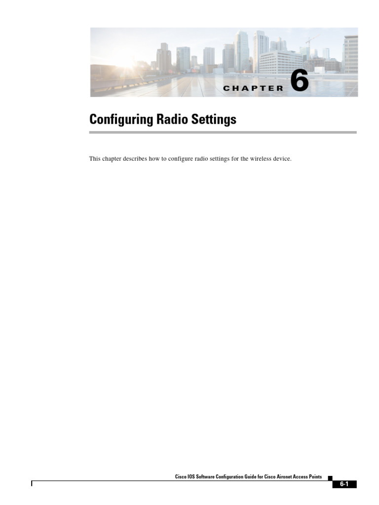 Configuring Radio Settings | PDF | Wireless Access Point | Ieee 802.11
