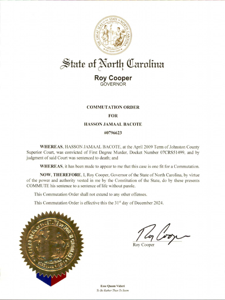 Hasson Bacote - Roy Cooper | PDF