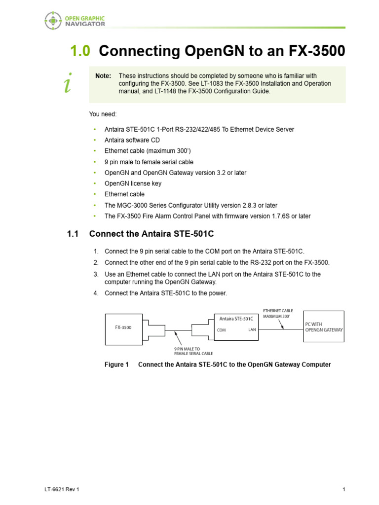 LT-6621 OpenGN To FX-3500 Connection Instructions | PDF | Ip Address ...