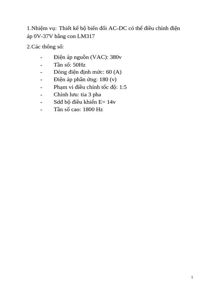 123doc Thiet Ke Bo Bien Doi DC DC Tan So Cao Dung de Dieu Chinh Toc Dong Co Dien Mot Chieu | PDF