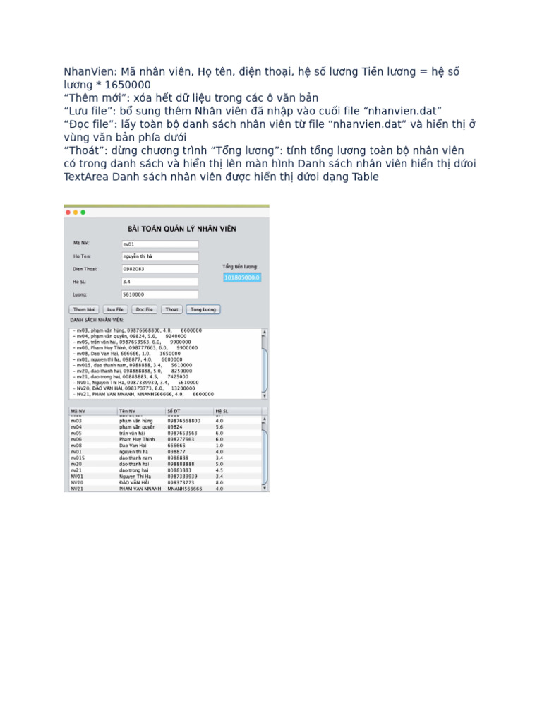 Bai Tap Lon Java | PDF