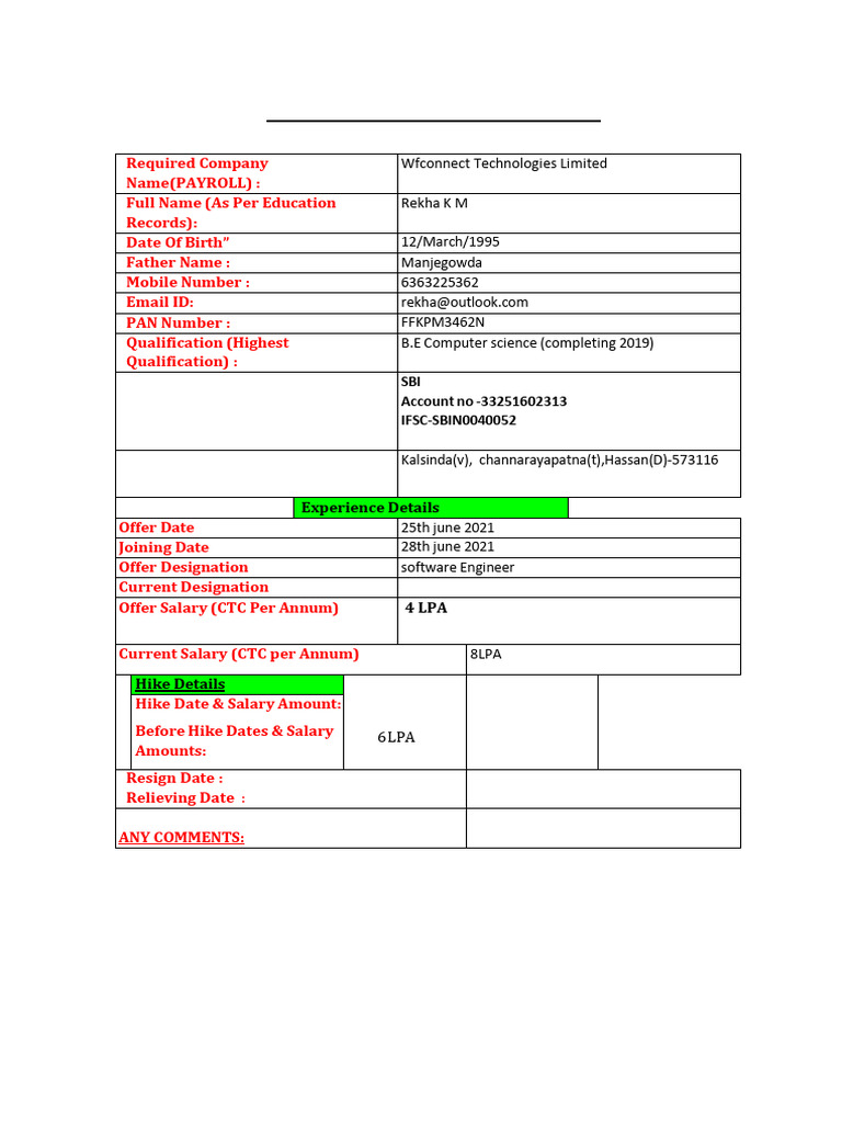 Rekha Document | PDF