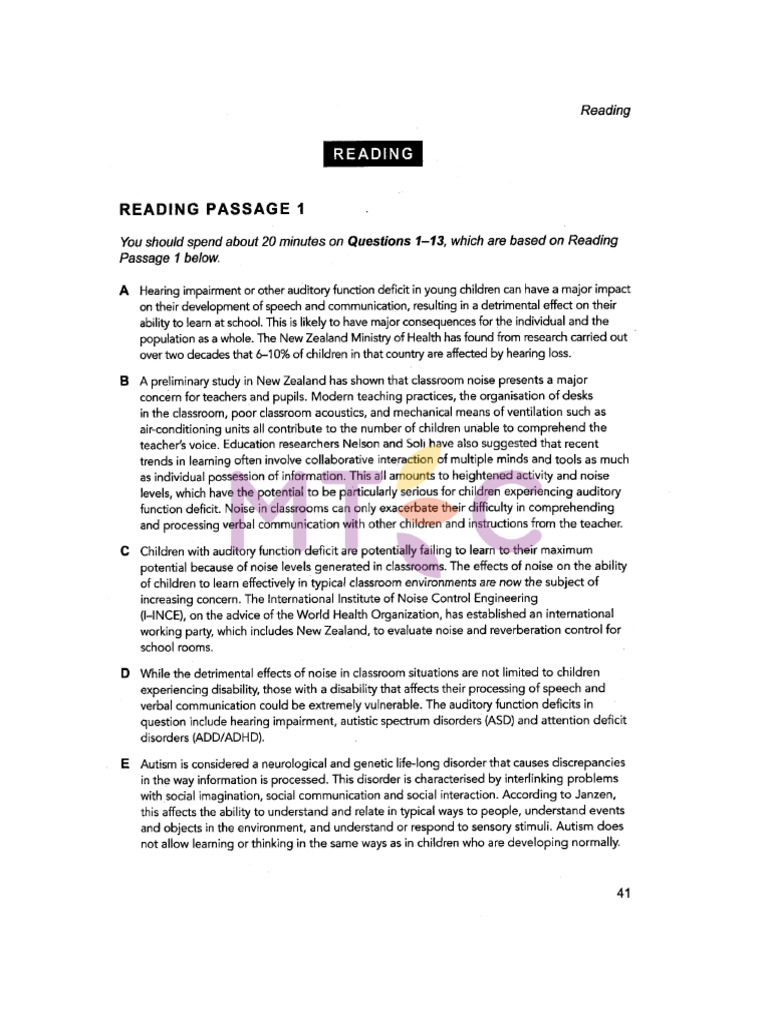 Reading Passage 1 - Cam 9 - Test 2 | PDF