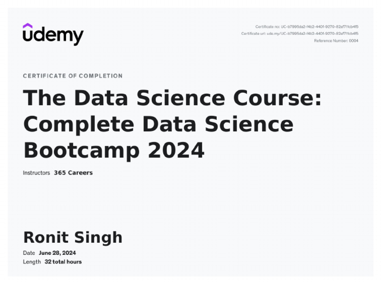 Certificate Data Science | PDF