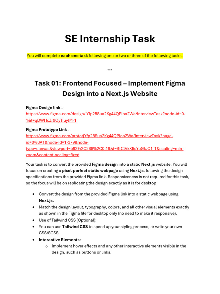SE Internship Tasks: Frontend, Backend, ML | PDF | Optical Character Recognition | Software ...