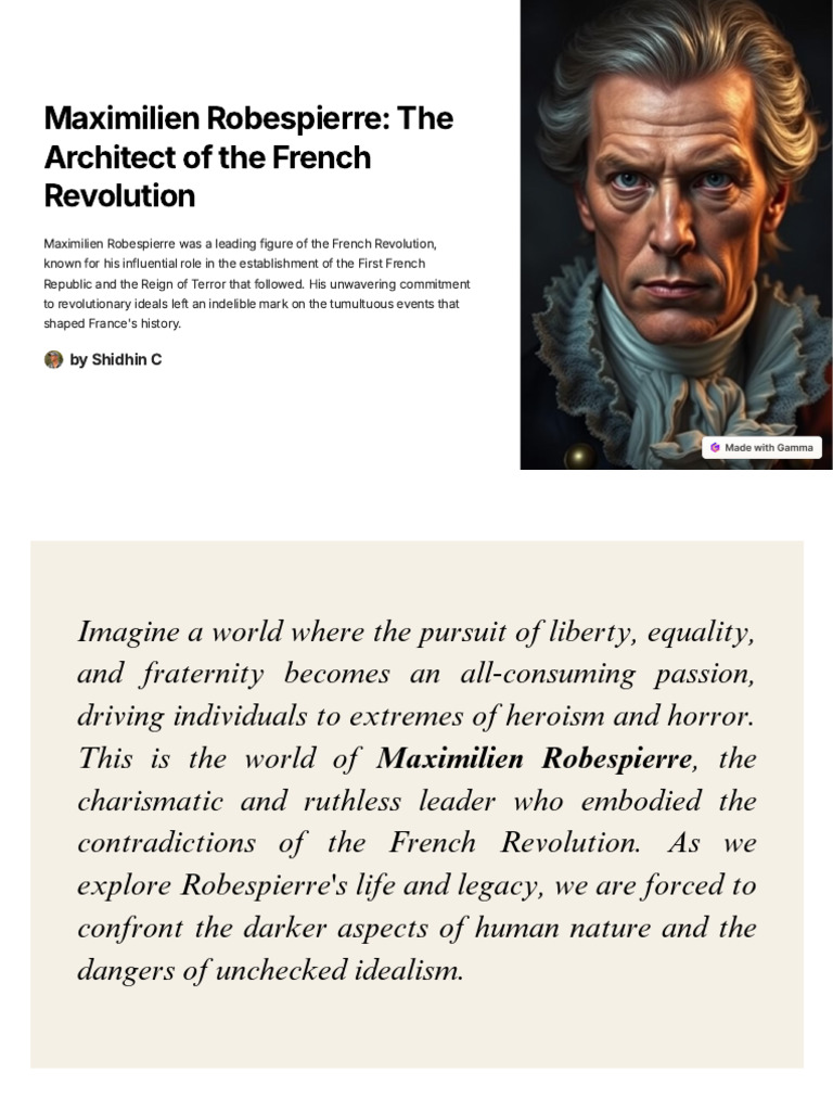 Robespierre-dc1b | PDF | Maximilien Robespierre | Reign Of Terror