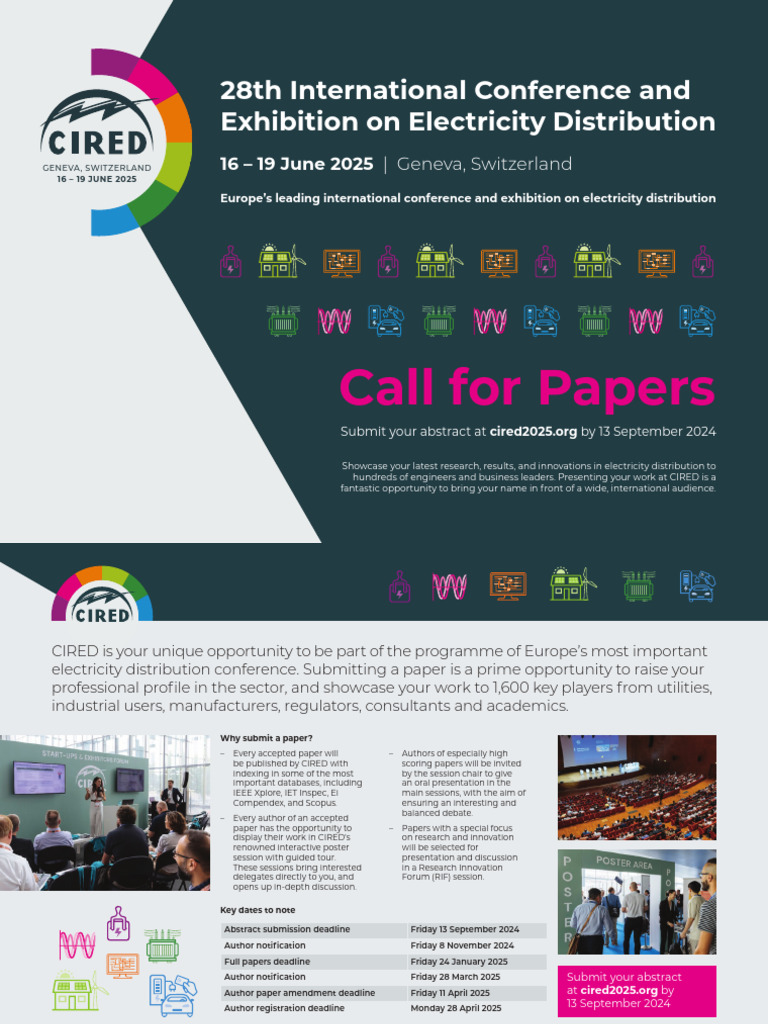 Cired 2025 Call For Papers Brochure | PDF | Distributed Generation ...