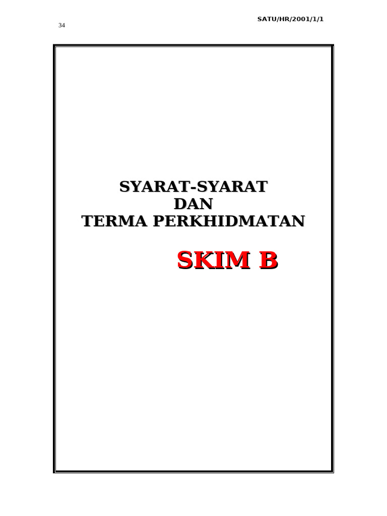 SKIM B (Pindaan) | PDF