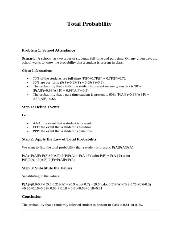 Total Probability | PDF | Insurance | Applied Mathematics