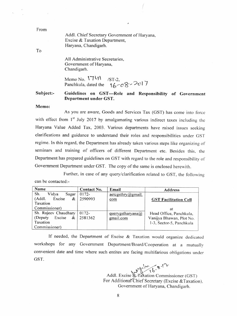 GST Circulars GuidelinesGSTDepartmentUnderGST | PDF