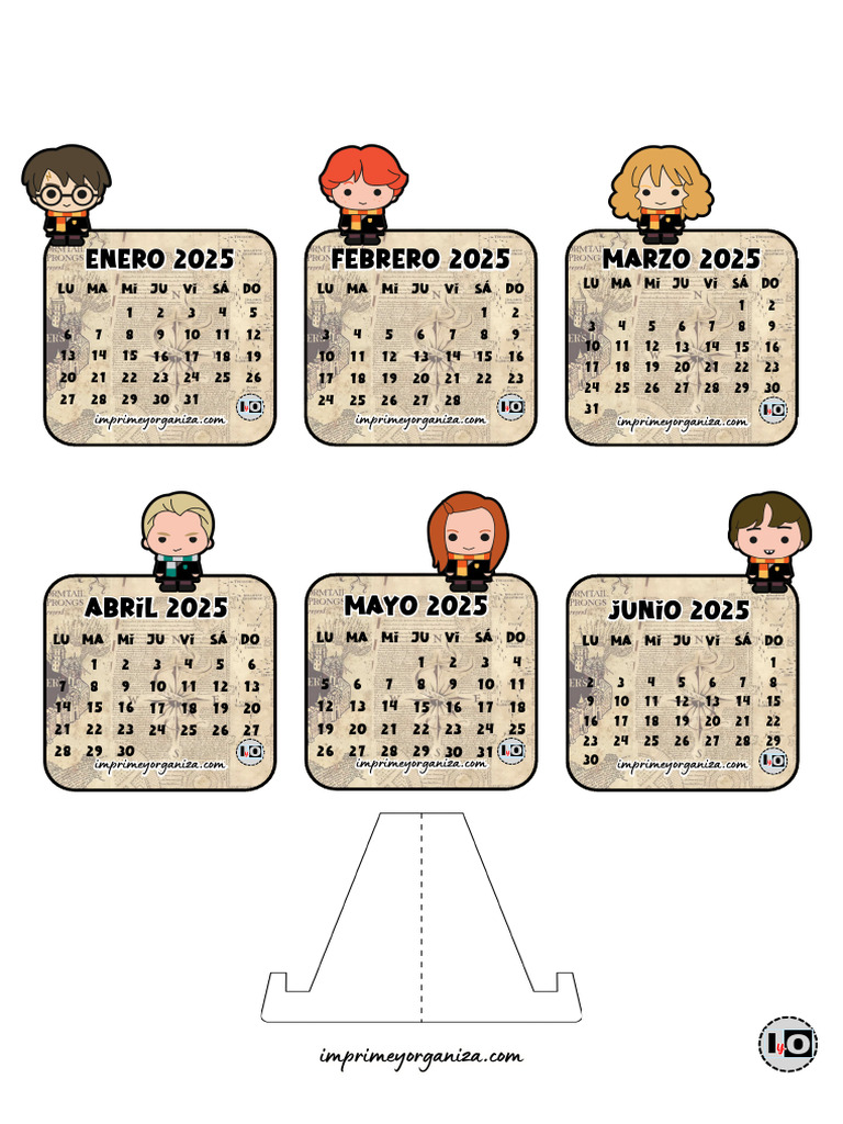 Calendario Armable Harry Potter | PDF | Harry Potter