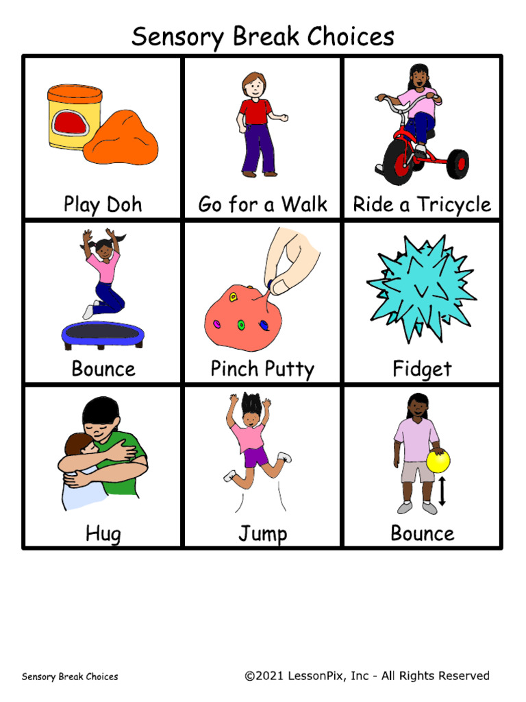 Sensory+Break+Choices Material 14662959 | PDF