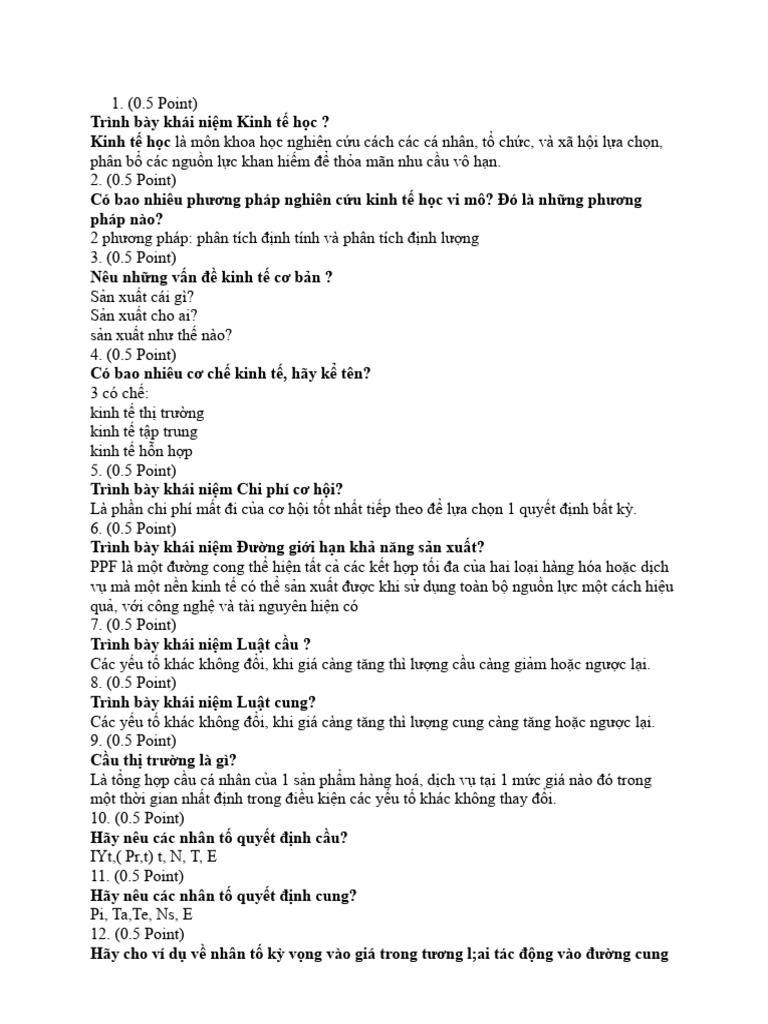 Câu hỏi ngắn - KTVM | PDF