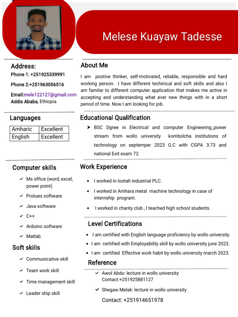 Final Dereja CV | PDF