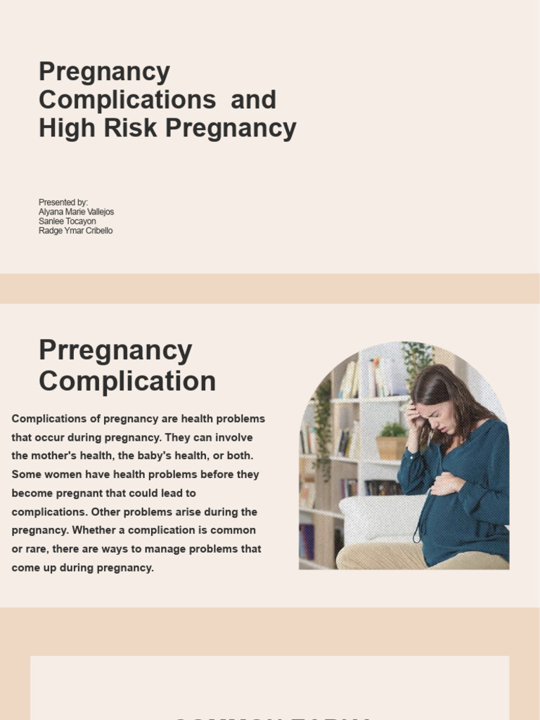 High-Risk Pregnancy Complications Guide | PDF | Pregnancy | Preterm Birth