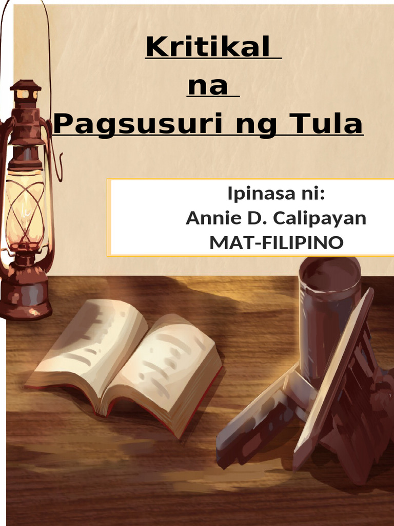 Kritikal Na Pagsusuri NG Tula | PDF