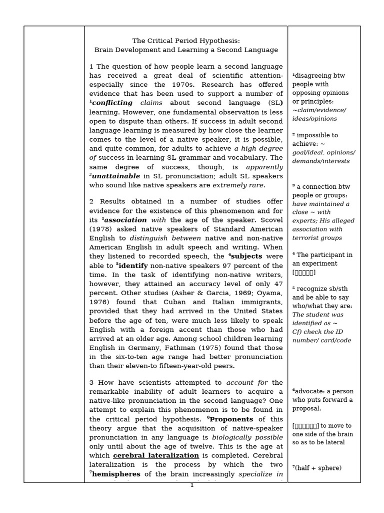 0319 CPH Lateralization+context | PDF | Second Language | Lateralization Of Brain Function